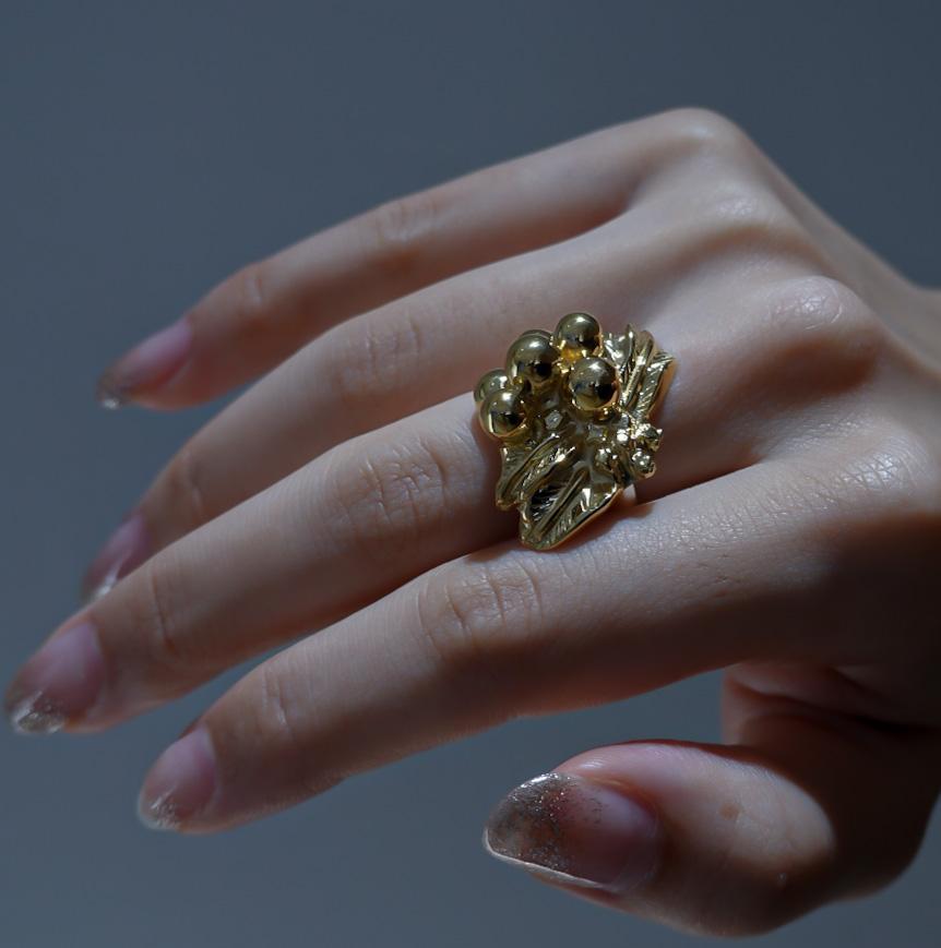 JiYE SHIN シルバー ゴールド リング (クリスタル) Grandmother Ring – unigem